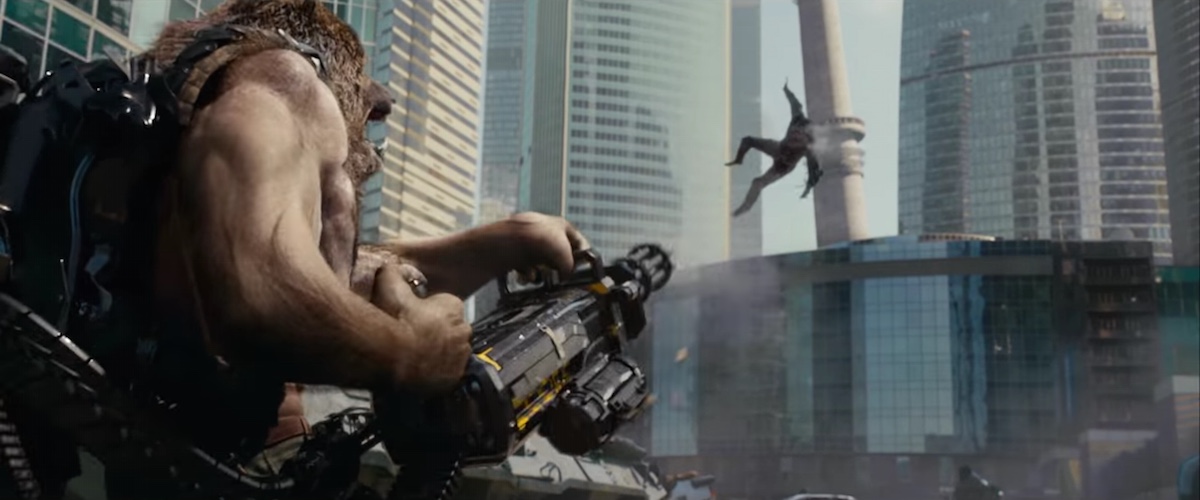 Hey, who wants to see a giant bear with a gatling gun? The answer is ...