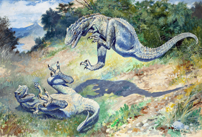 "Leaping Laelaps" by Charles R. Knight, 1897