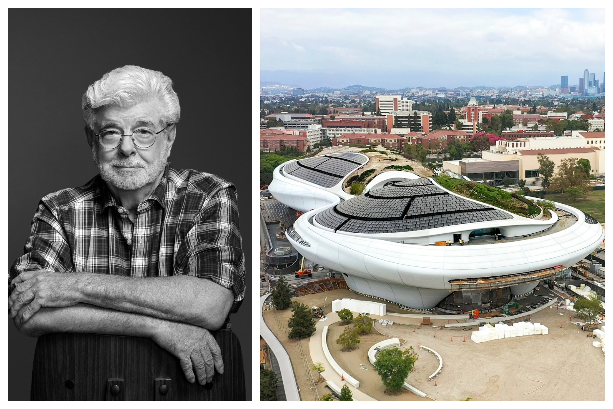 Lucas photo courtesy of Skywalker Properties Ltd.; Museum construction ...