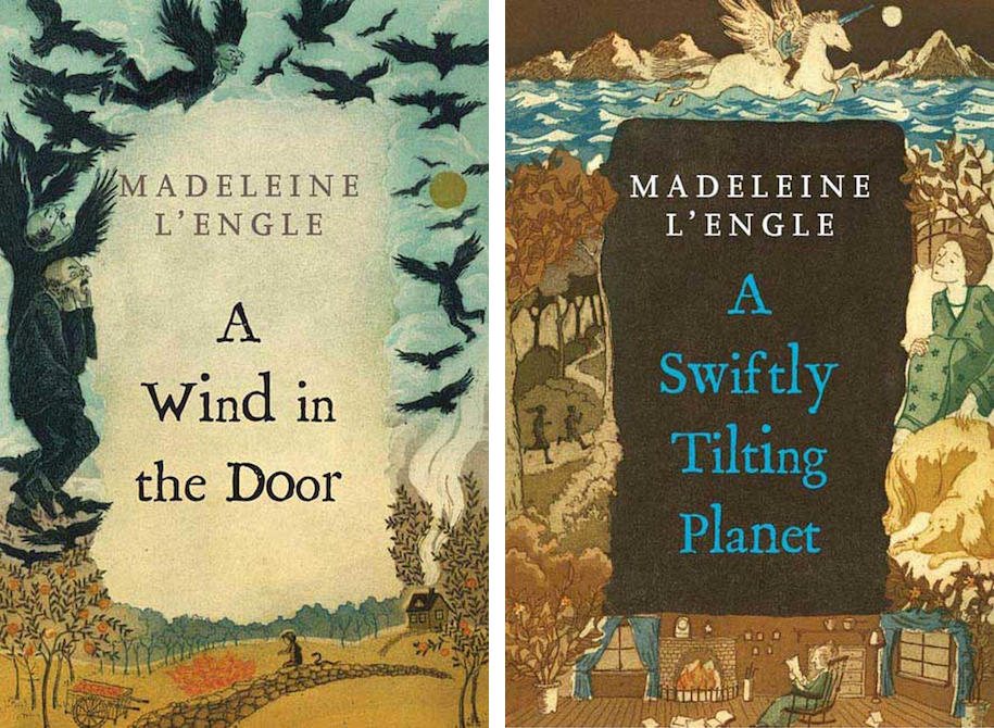covers of Madeleine L'Engle's A Wind in the Door and A Swiftly Tilting ...